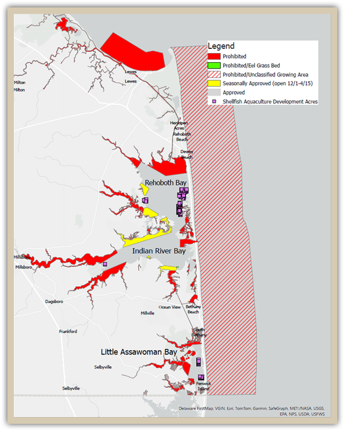 Delaware Fishing & Clamming Maps | eRegulations