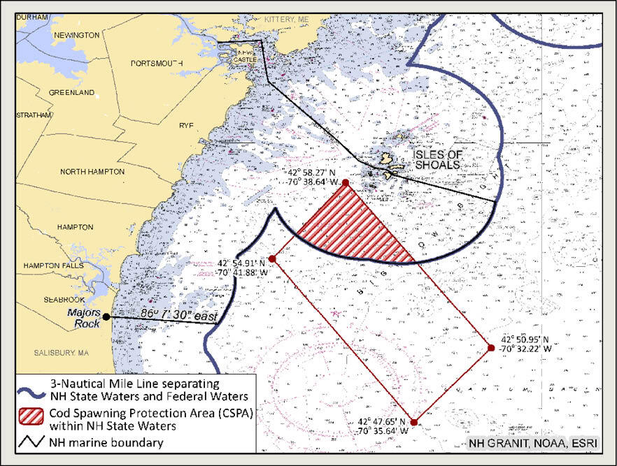 Cod Spawning Protection Area - New Hampshire Saltwater Fishing ...