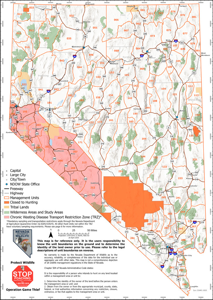 Nevada Hunting Chronic Wasting Disease (CWD) | eRegulations